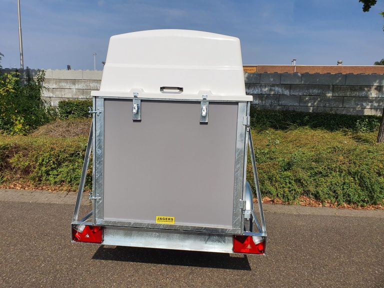 BW HOLIDAY CARGO© met polyester deksel en achterdeur 200X110X140 Grijs ...